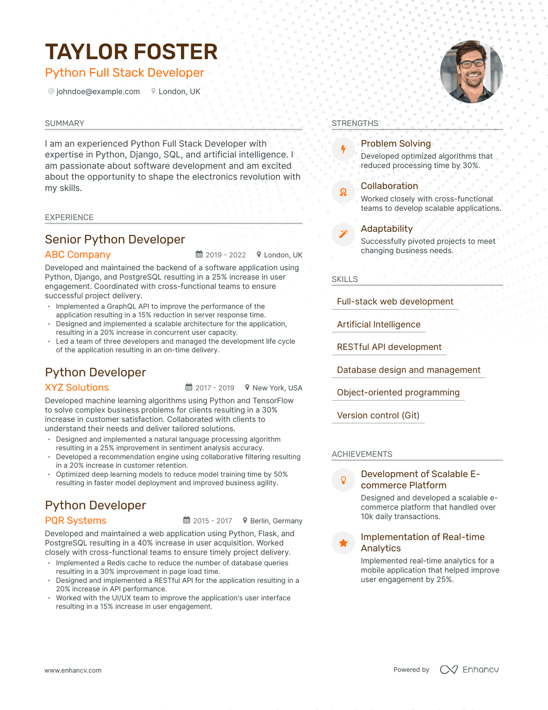 5 Python Full Stack Developer Resume Examples And Guide For 2023 5374